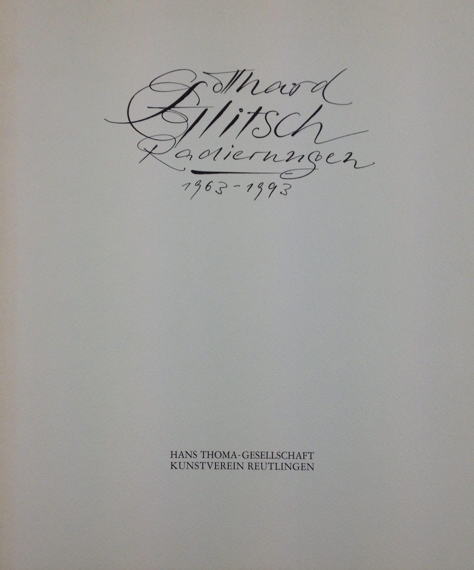 [KVRT] Katalog Gotthard Glitsch